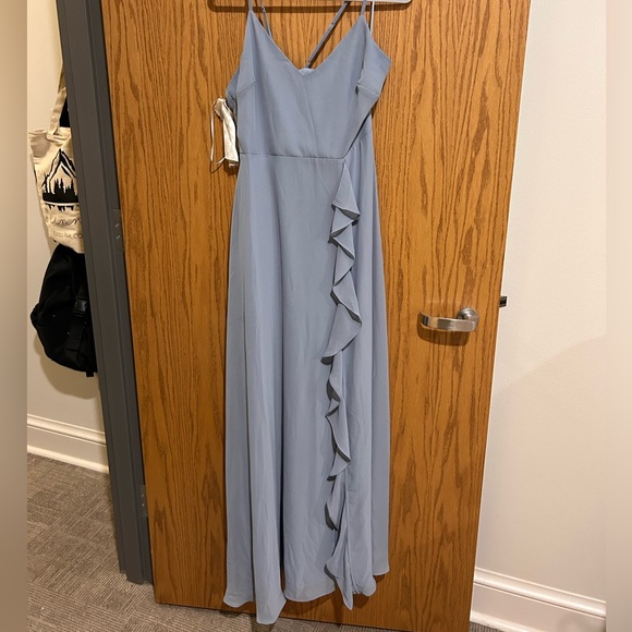 Birdy Grey | Dresses | Birdy Grey Bridesmaid Dress Dusty Blue | Poshmark